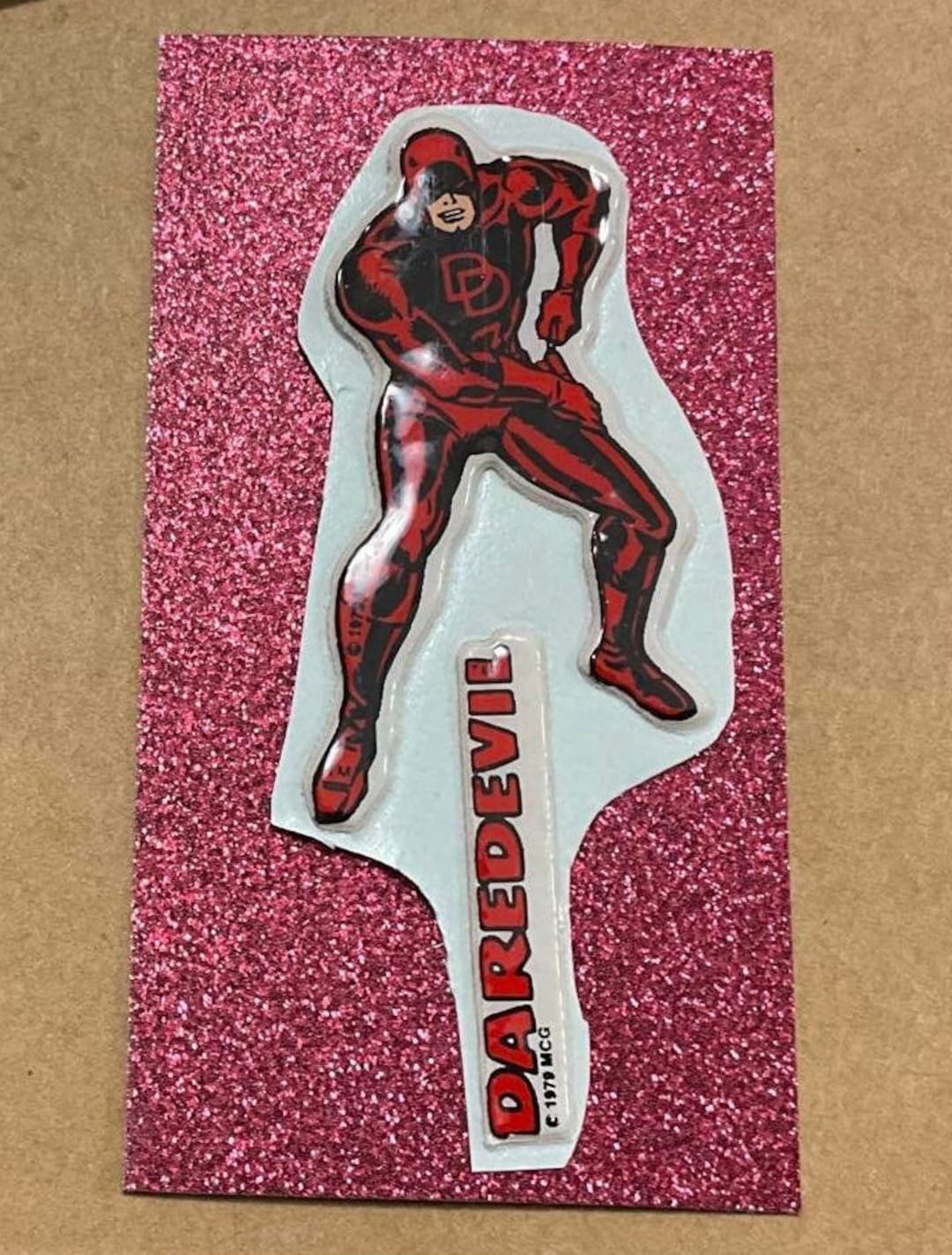 1980s Vintage Puffy Sticker - DC Comics Superhero Daredevil and Logo ...