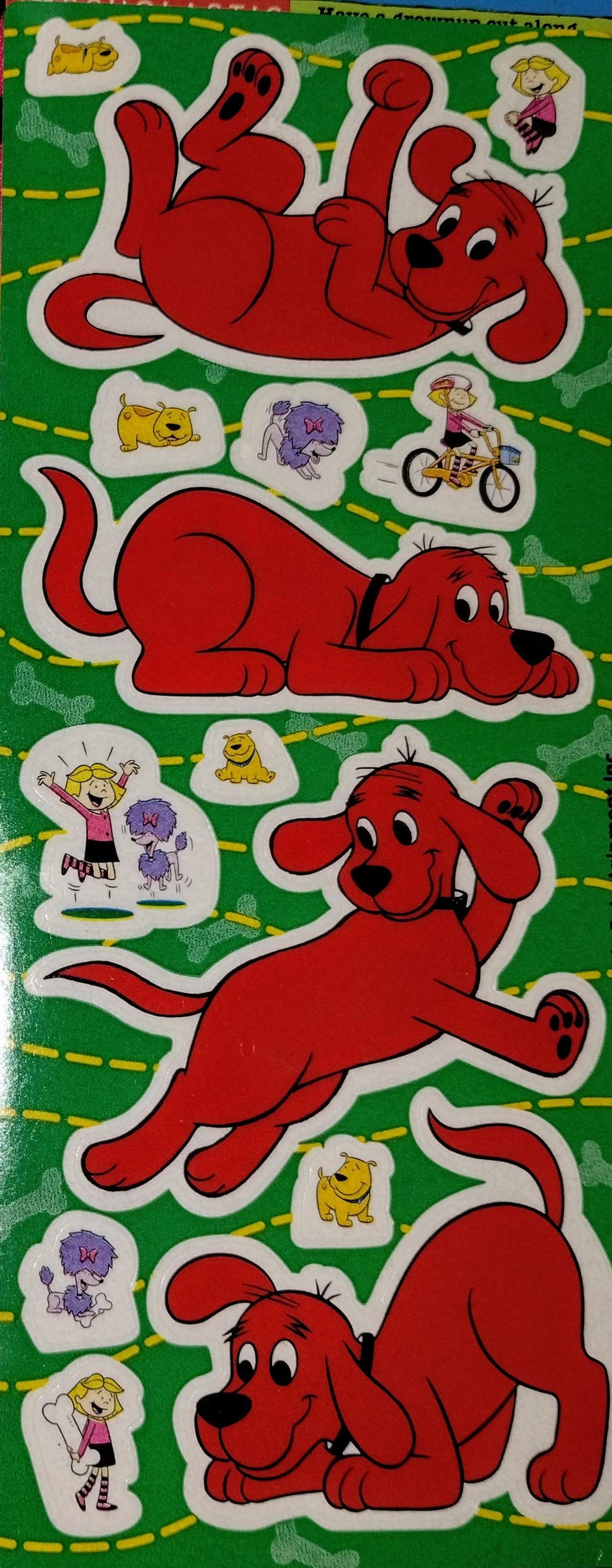 Vintage Clifford the Big Red Dog Sticker Sheet by American Greetings ...