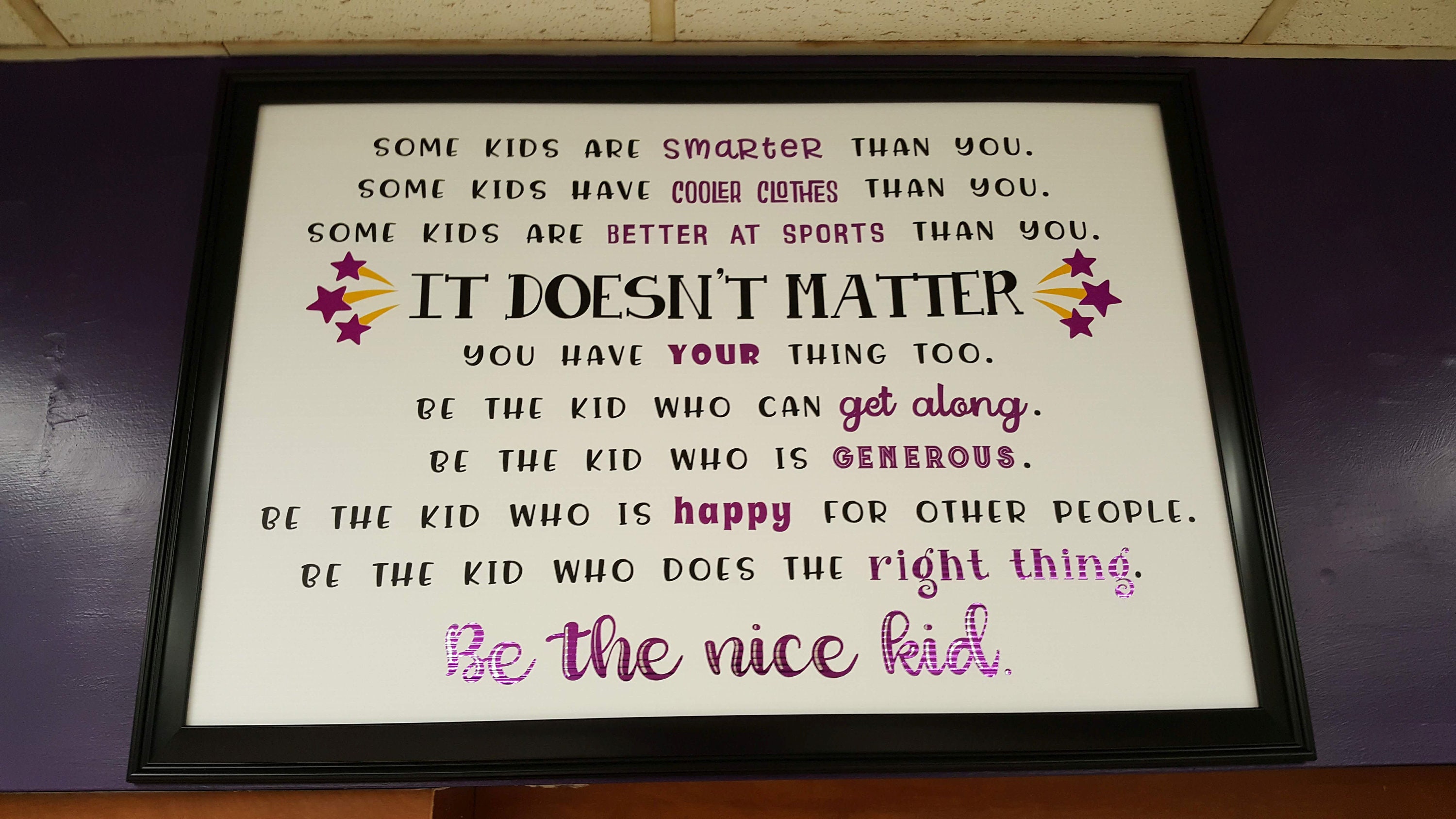 SVG File Be the Nice Kid Quote Classroom Decor Teacher | Etsy