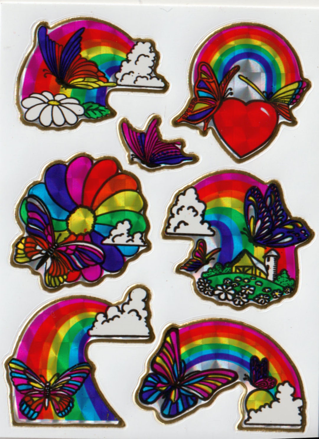 Vintage 1980s 1990s 2000s Kodak Photo Sticker Sheet, Prismatic From ...