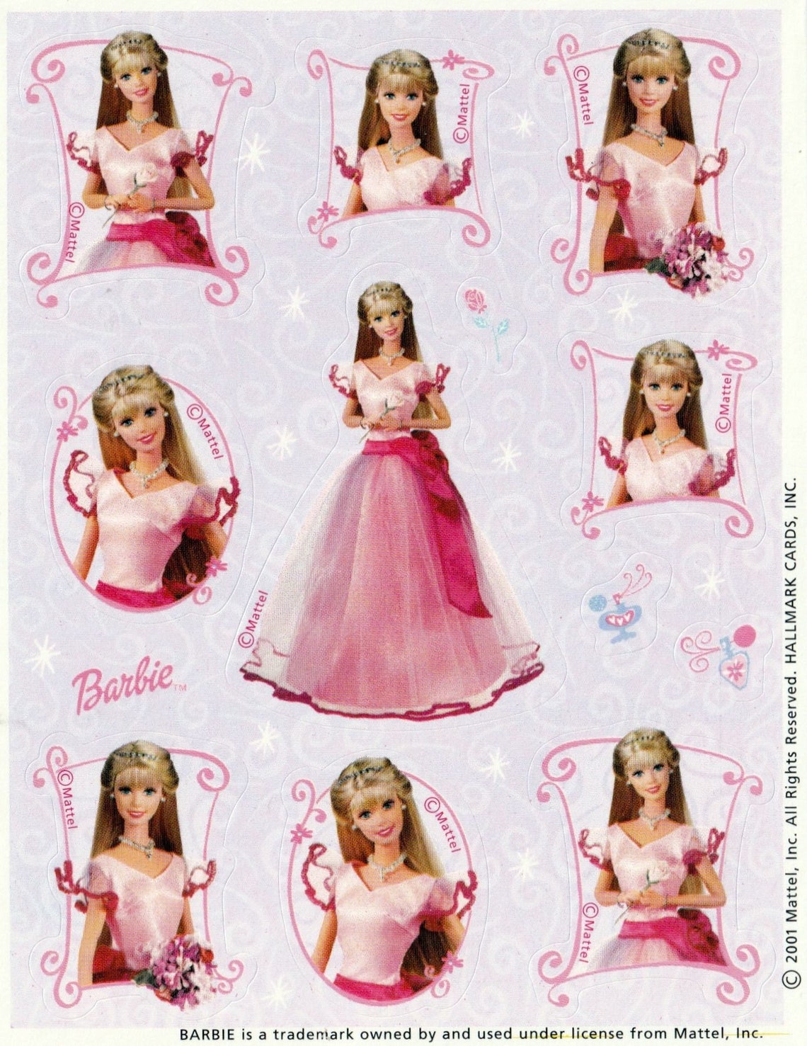 Vintage 1980s 1990s Barbie Sticker Sheet by Hallmark/mattel - Etsy
