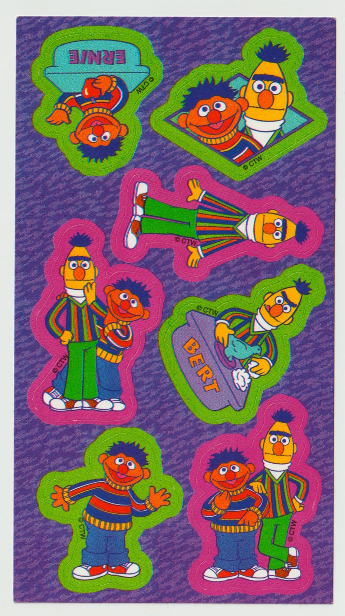 2000s Sesame Street Sticker Sheet, Bert and Ernie small Strip - Etsy