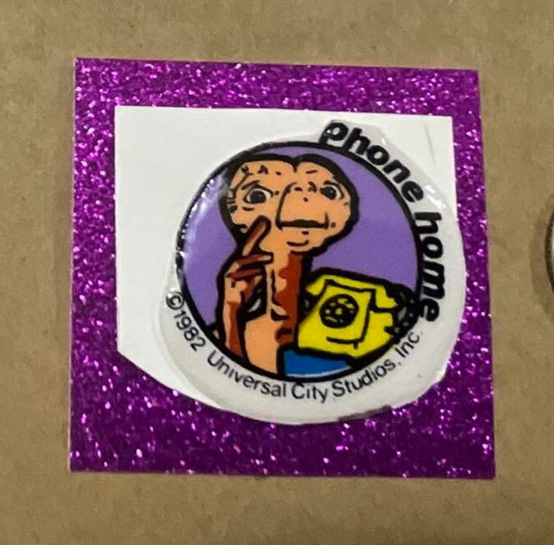1980s Vintage ET Phone Home Puffy Sticker, the Extraterrestrial With ...