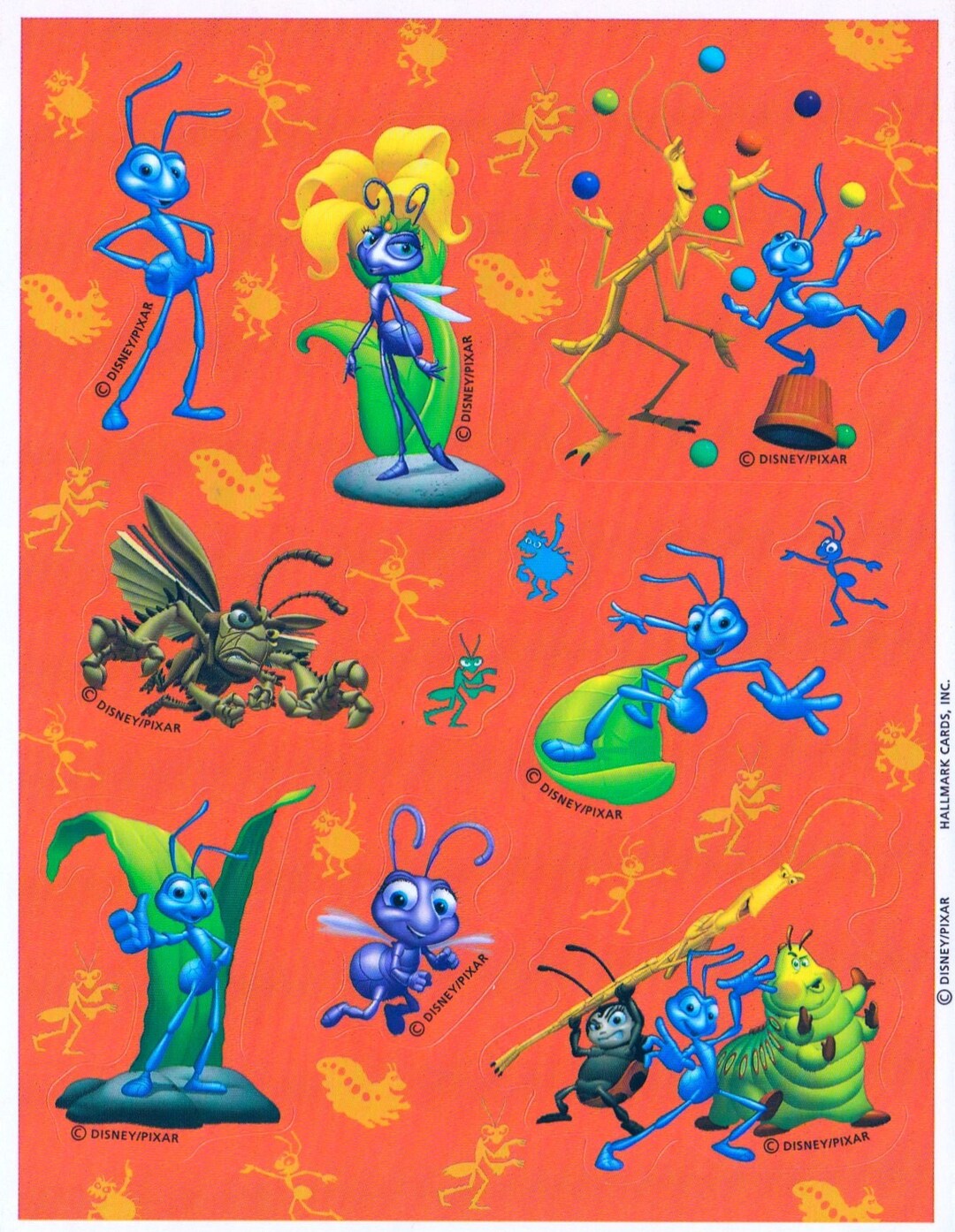 Vintage 1980s 90s 2000s Y2K Sticker Sheet: Hallmark Disney/pixar Movie ...