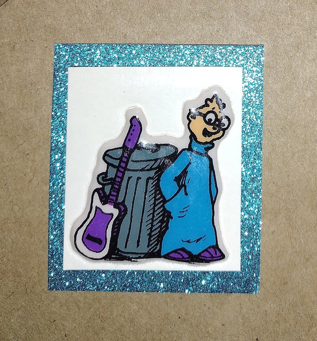 1980s Vintage Alvin and the Chipmunks 1984 Puffy Sticker, Rare, on Original Backing, Leaning ...