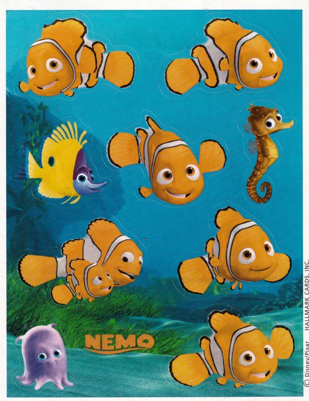 Vintage 1980s 1990s 2000s Disney/pixar Finding Nemo Hallmark Sticker ...
