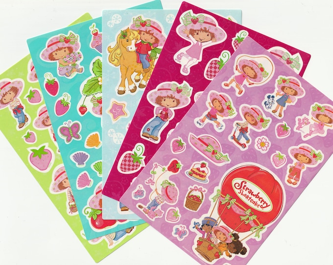Strawberry Shortcake Sticker Sheets, 2003:choose 1 Sheet, 1980s 1990s ...