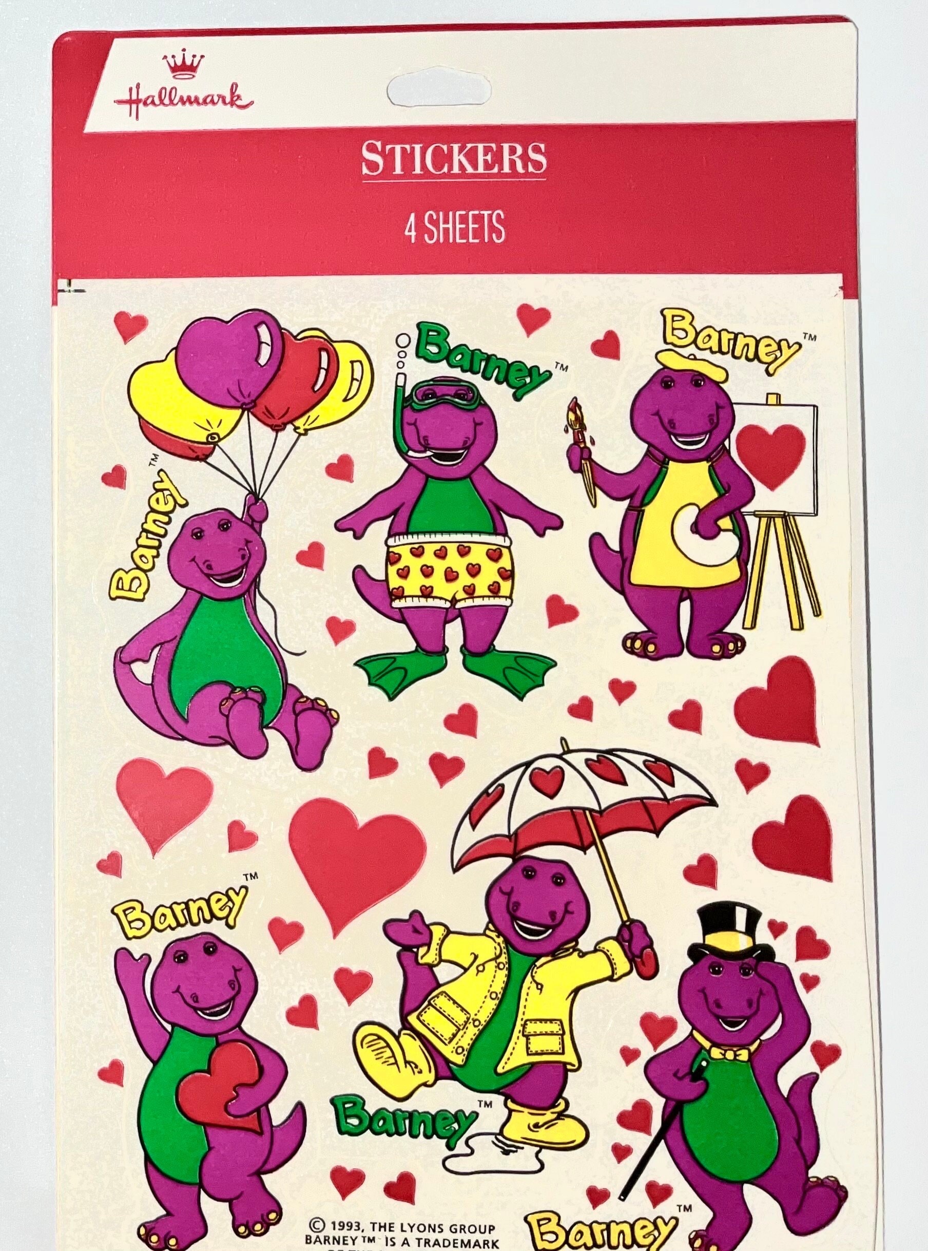 Vintage 1990s Hallmark Barney the Purple Dinosaur With Balloons Single ...
