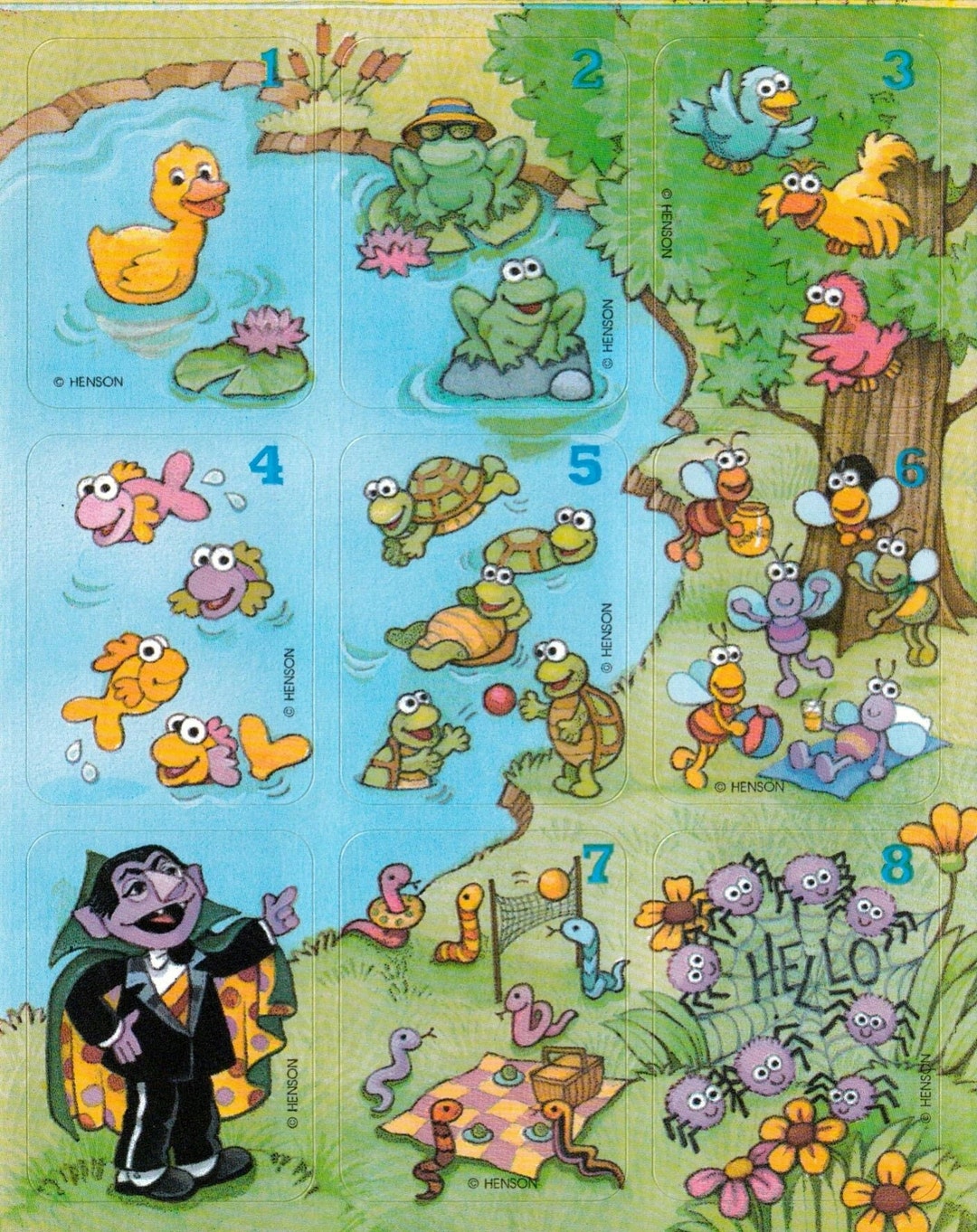 Vintage 1980s 1990s 2000s Sesame Street "the Count" Numbers, Counting ...