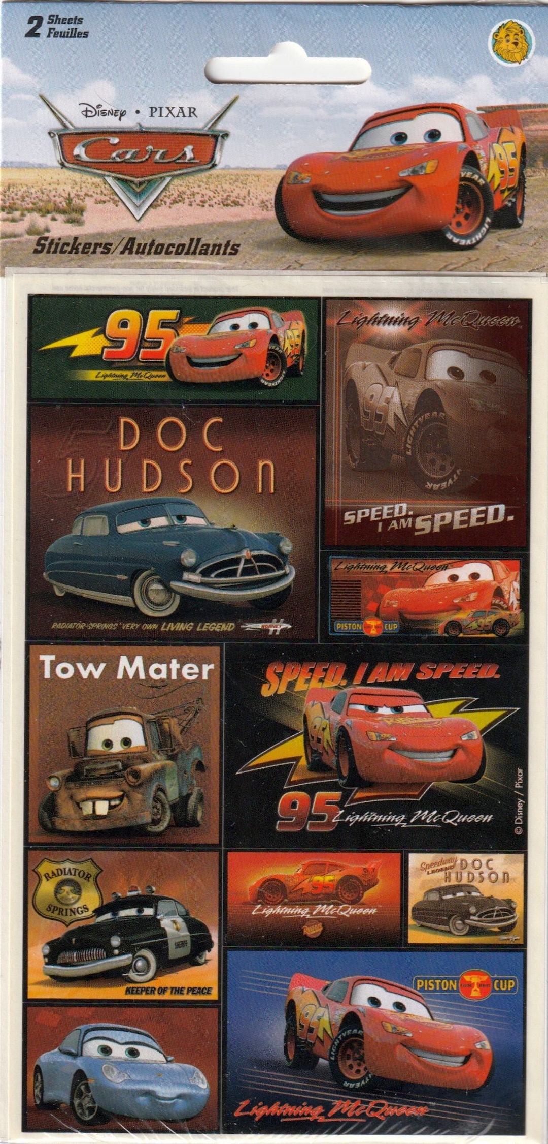 Vintage 1980s 1990s 2000s Cars Movie by Pixar Sandylion Maxi Sticker ...