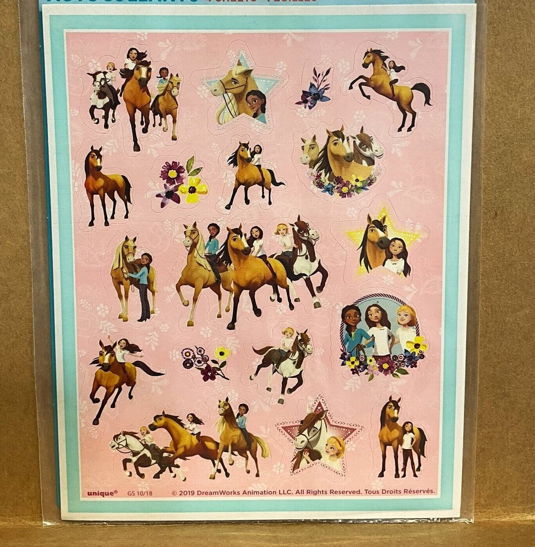Unique Brand 2019 Dreamworks Spirit Riding Free Single Sticker Sheet ...