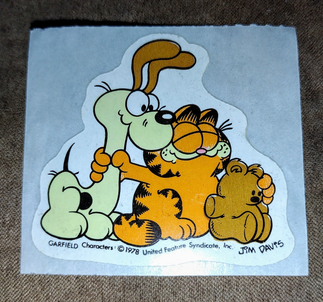 Vintage 1980s Garfield Sticker Mod, Garfield and Odie and Pooky - Etsy