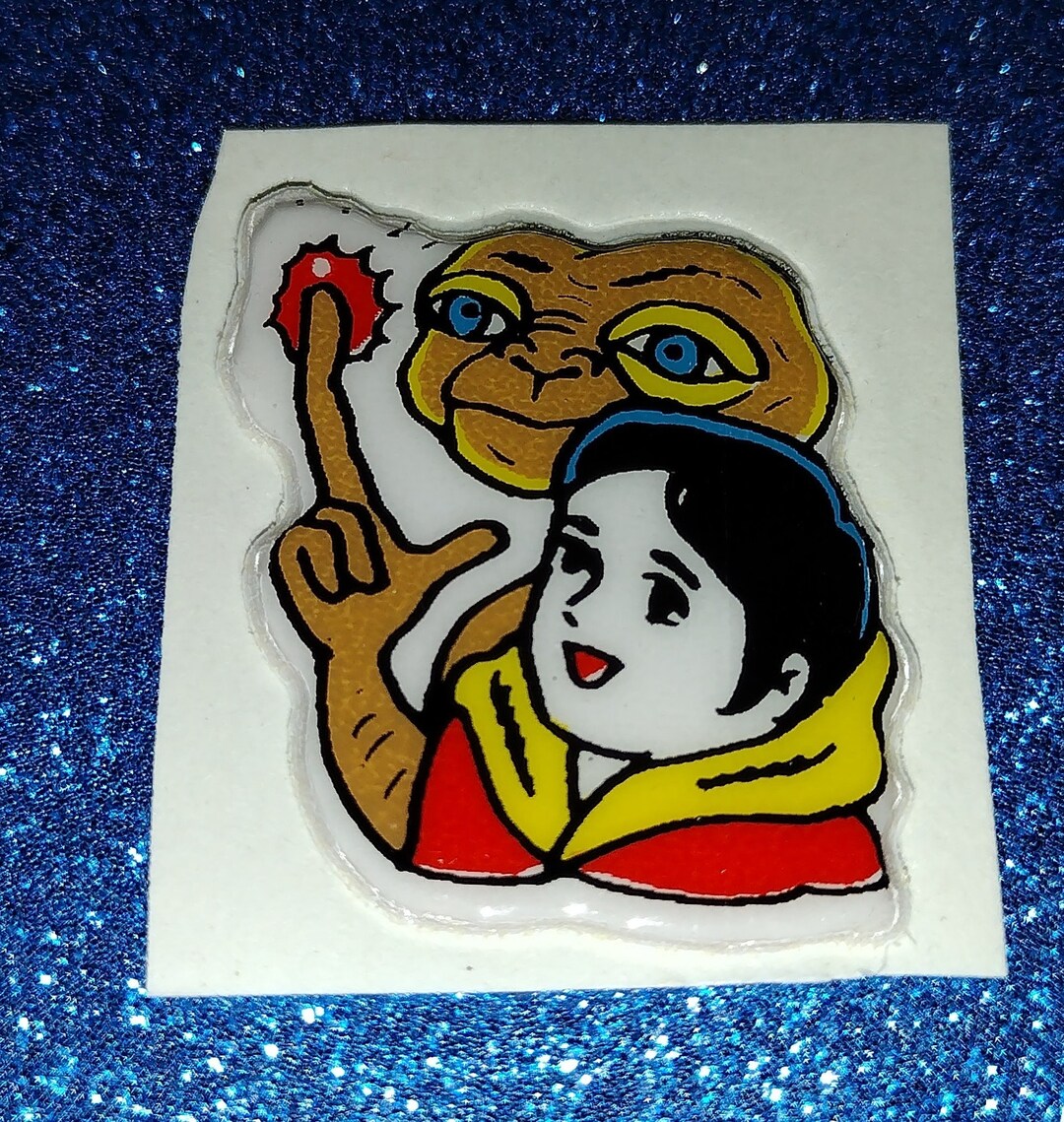 1980s Vintage ET the Extra Terrestrial Small Puffy Sticker, Playing ...