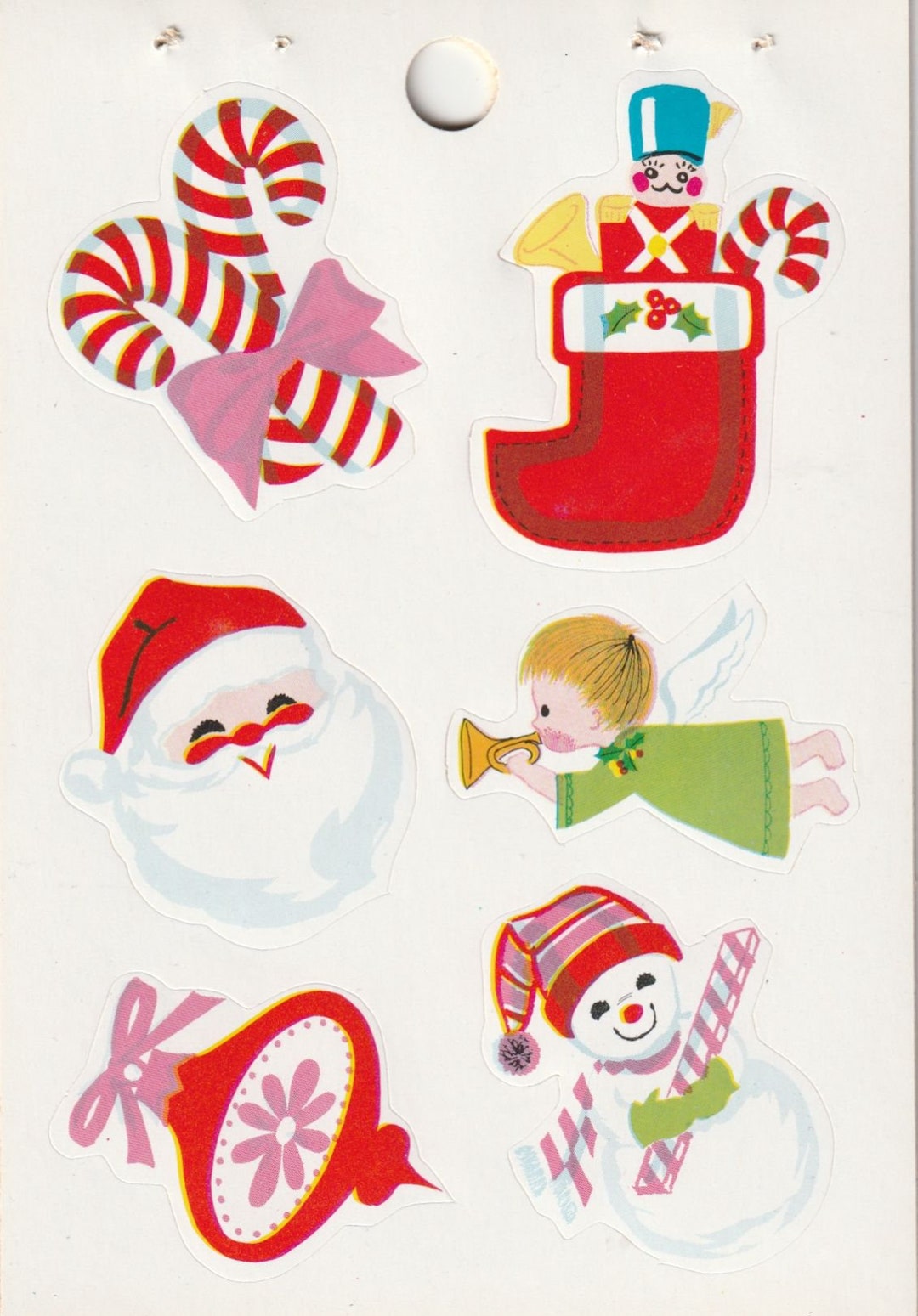 1980s Dennison Vintage Sticker Sheet, Christmas Seals No 80-976 - Etsy