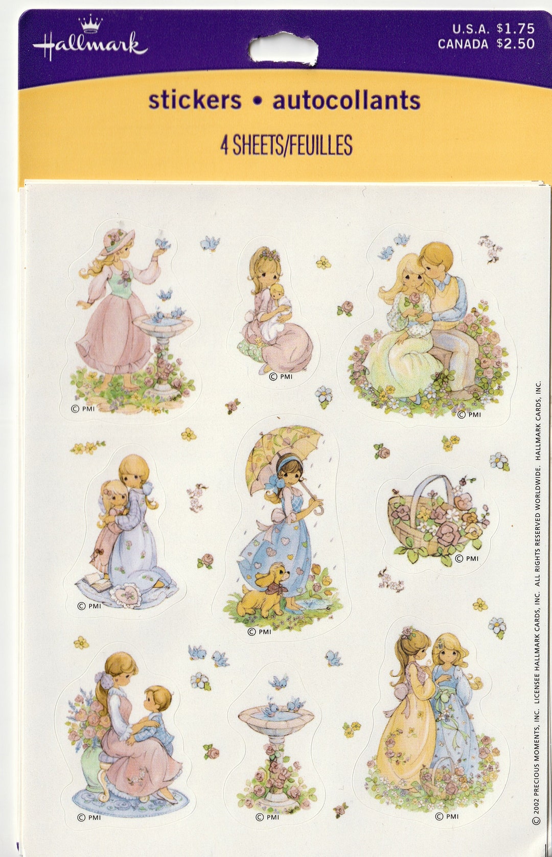 Vintage 1980s 1990s 2000s Hallmark Precious Moments Adults Sticker ...