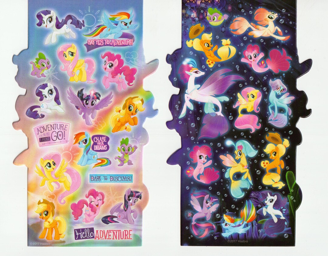 My Little Pony Set of Two Sticker Sheets, Modern C. 2017 - Etsy
