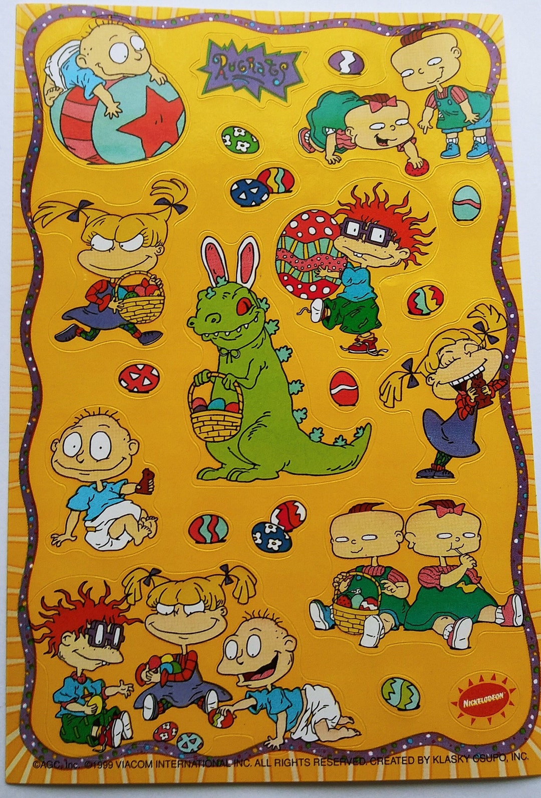 Rugrats Easter Sticker Sheet Vintage, 1980s 1990s Nostalgia ...