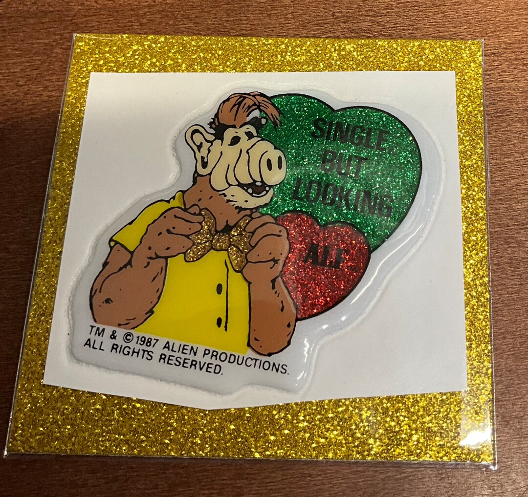 1980s Vintage ALF Puffy Sticker Single but Looking GLITTER - Etsy