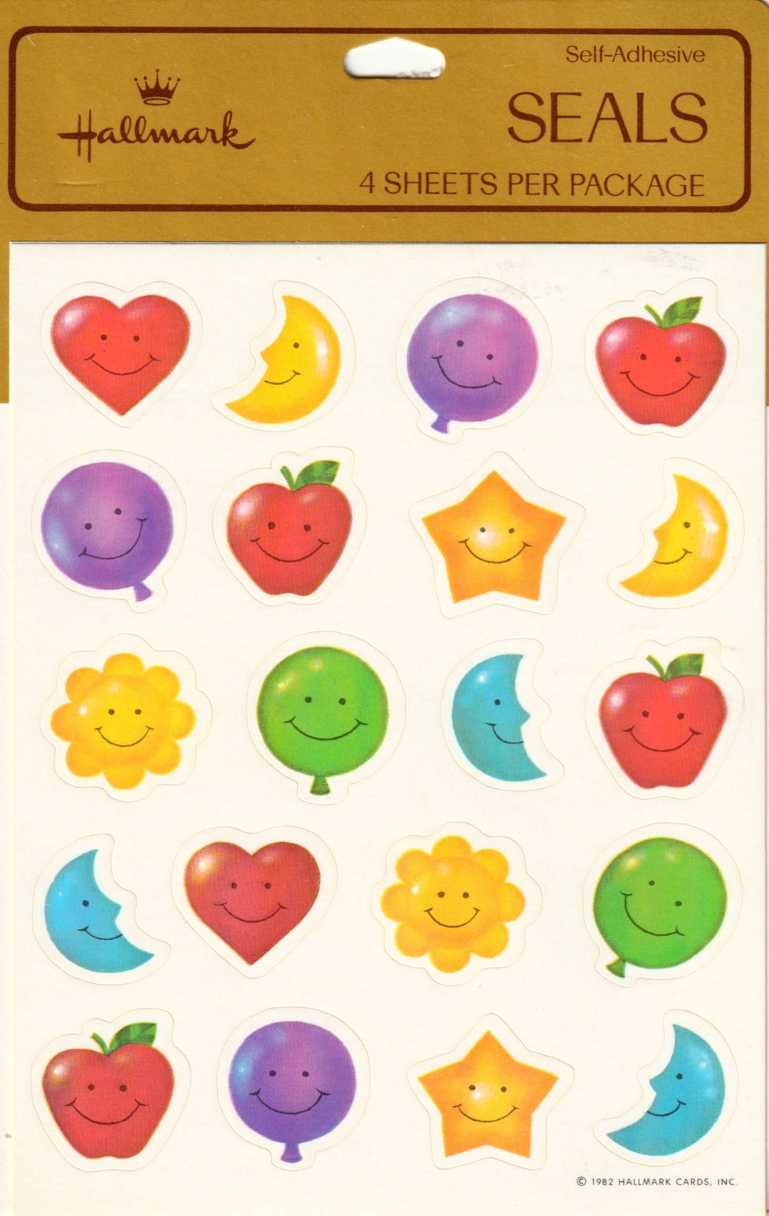 Vintage 1980s Hallmark Cute Random Objects With Smiling Faces - Etsy