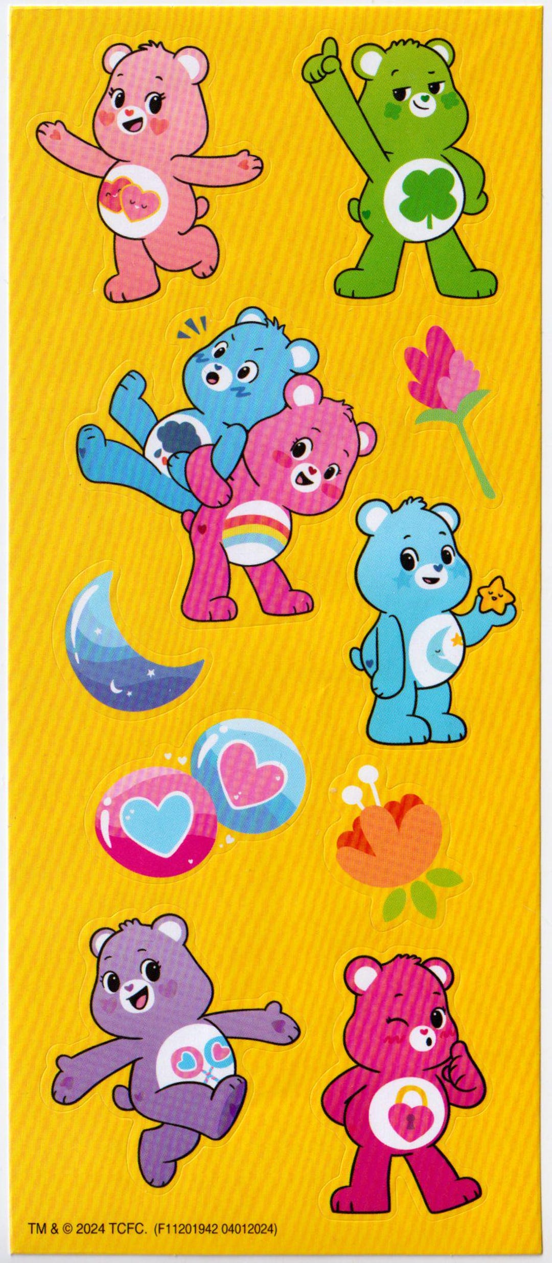 Vintage Care Bears Sticker Sheet, Retro 1980s 1990s, Copyright TCFC - Etsy