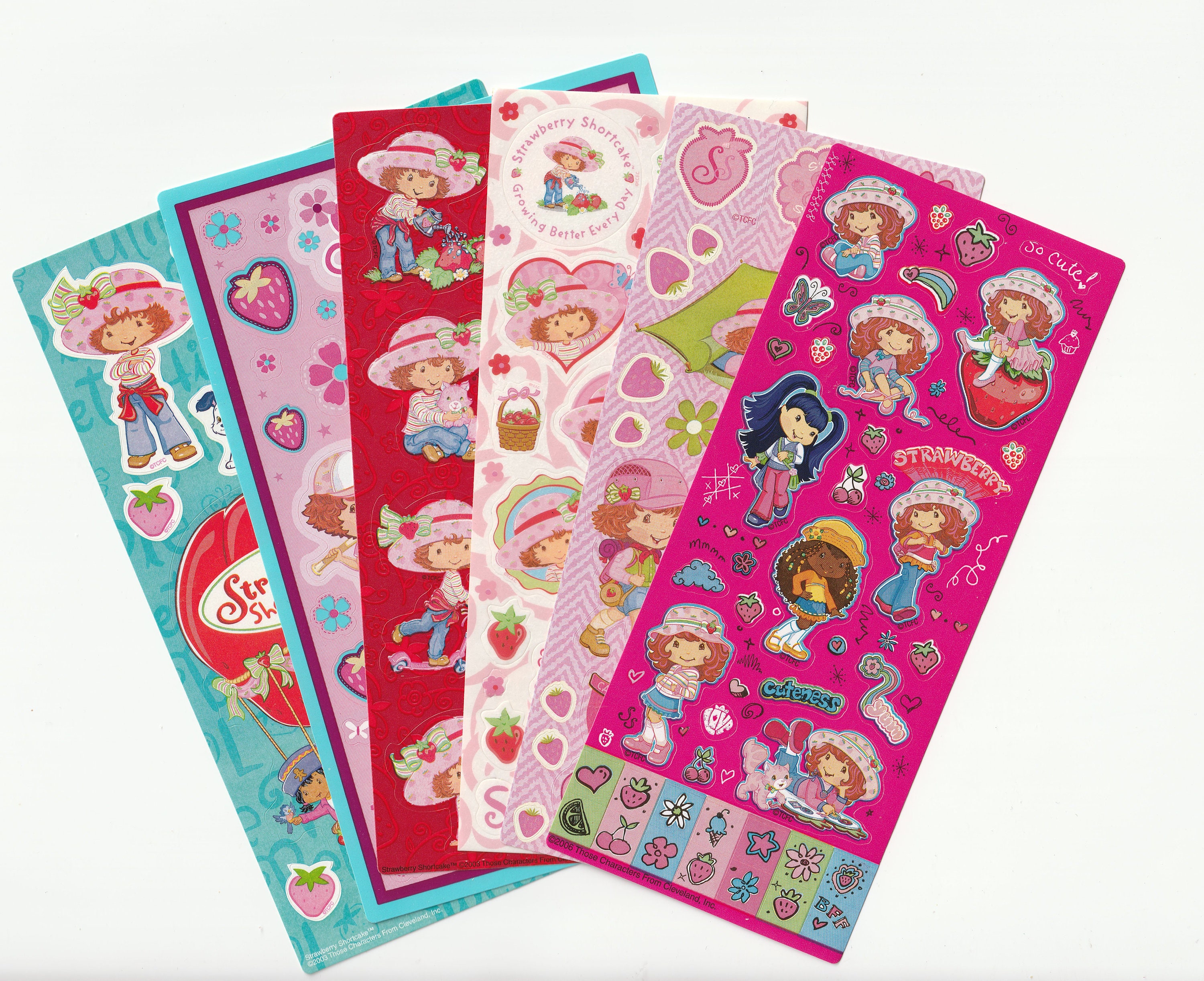 Strawberry Shortcake Sticker Sheets, 2000's: You Choose 1, 1980s 1990s ...