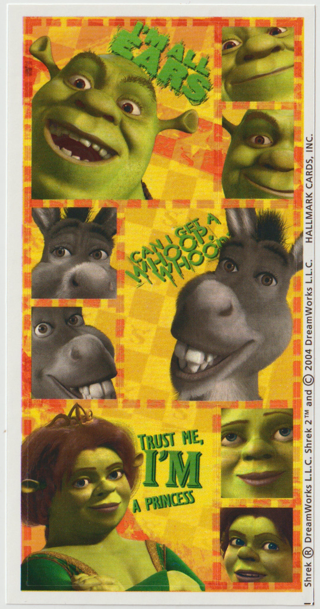 Shrek 2 Movie Sticker Sheet by Hallmark, Fiona, Donkey - Etsy