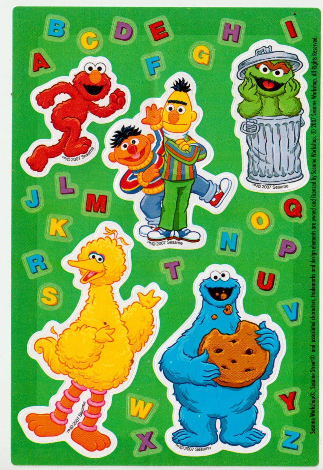 Vintage 1980s 1990s 2000s Sesame Street Sticker Sheet With Main ...