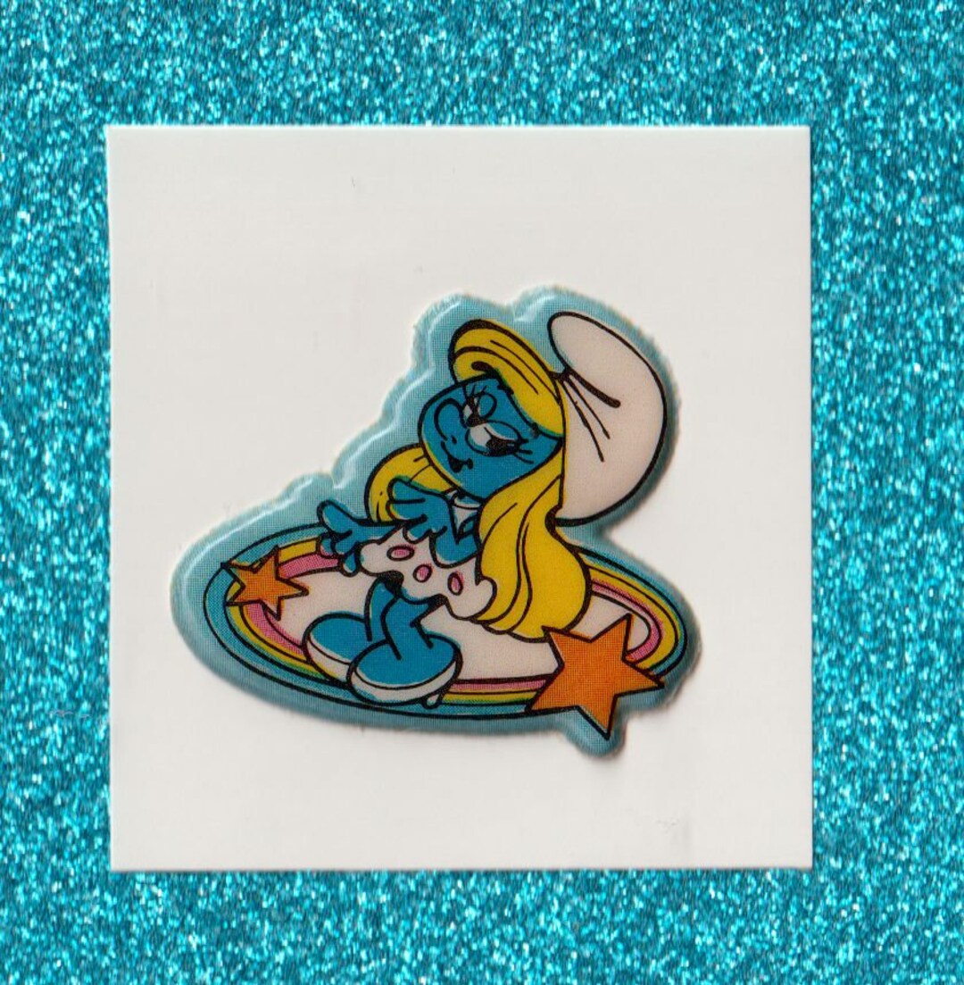 1980s 1990s 2000s Vintage Smurfette Dancing With a Groovy Design Puffy ...