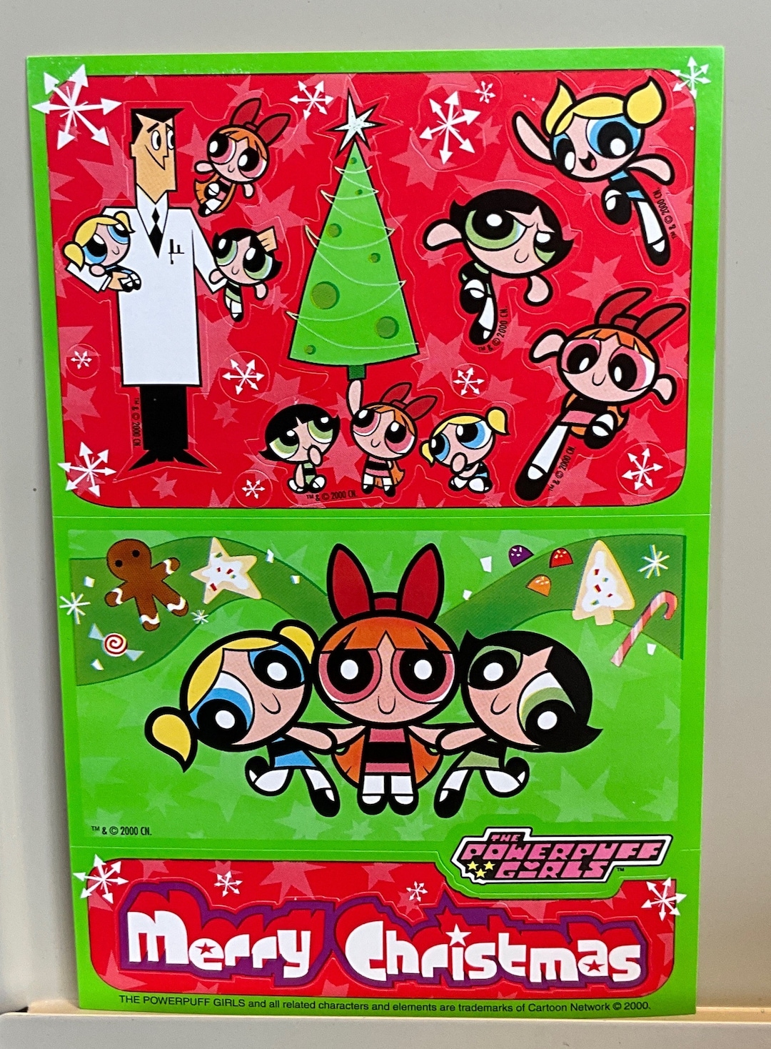 Vintage 1980s 1990s 2000s Powerpuff Girls Sticker Sheet for Christmas ...