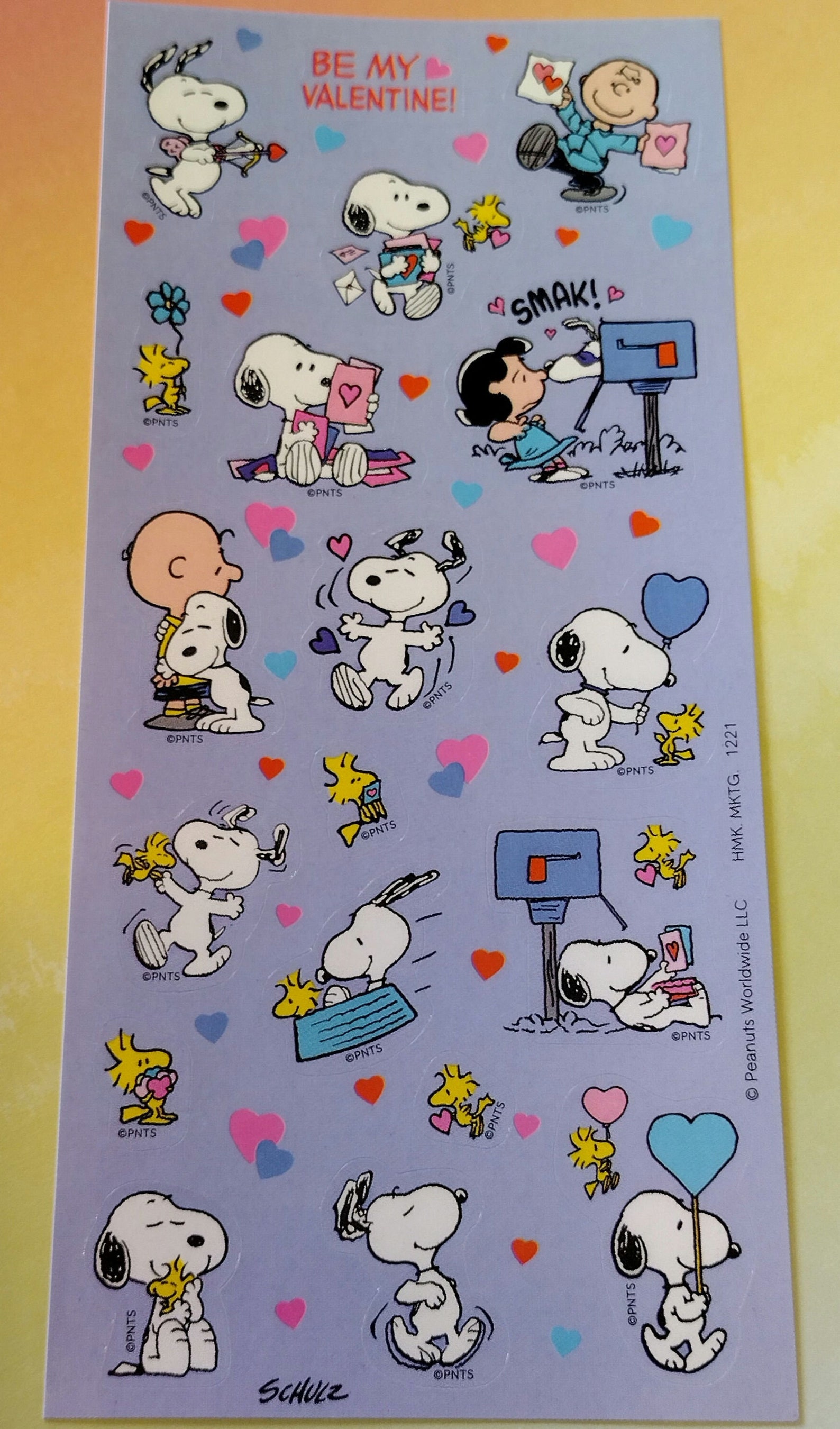 Vintage 2000s Hallmark Peanuts Sticker Sheet, Love Letters, Mailbox ...