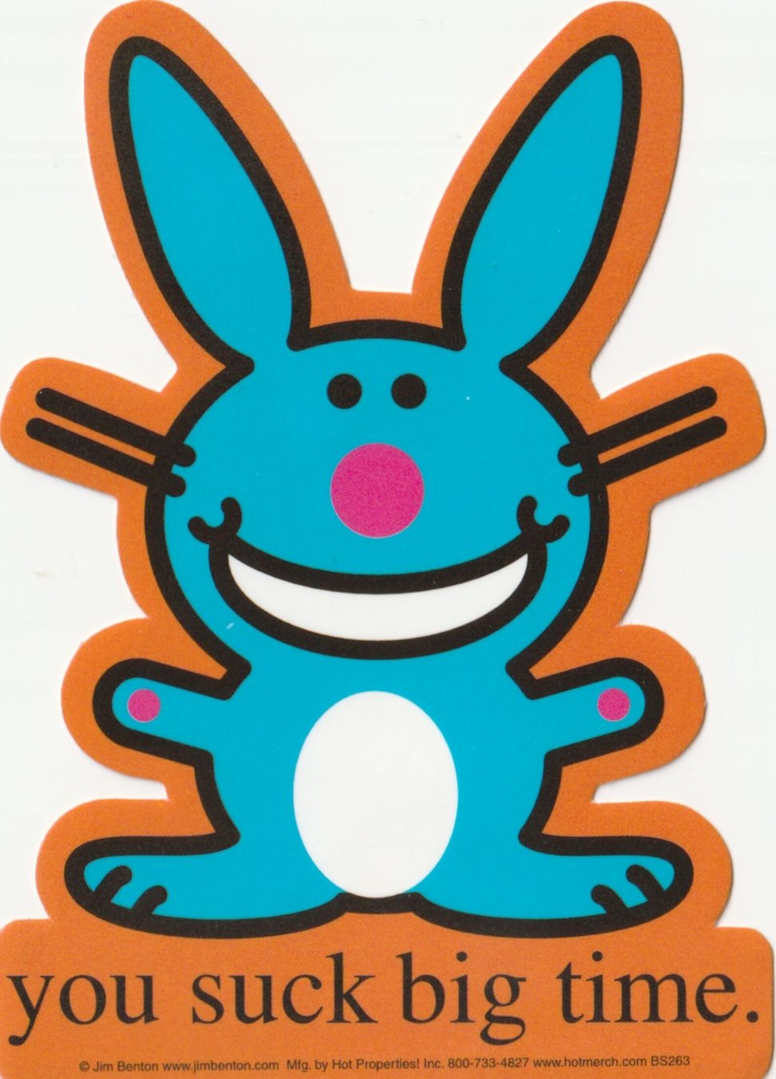 Vintage 1980s 1990s 2000s Stickers: Jim Benton's It's Happy Bunny Die ...
