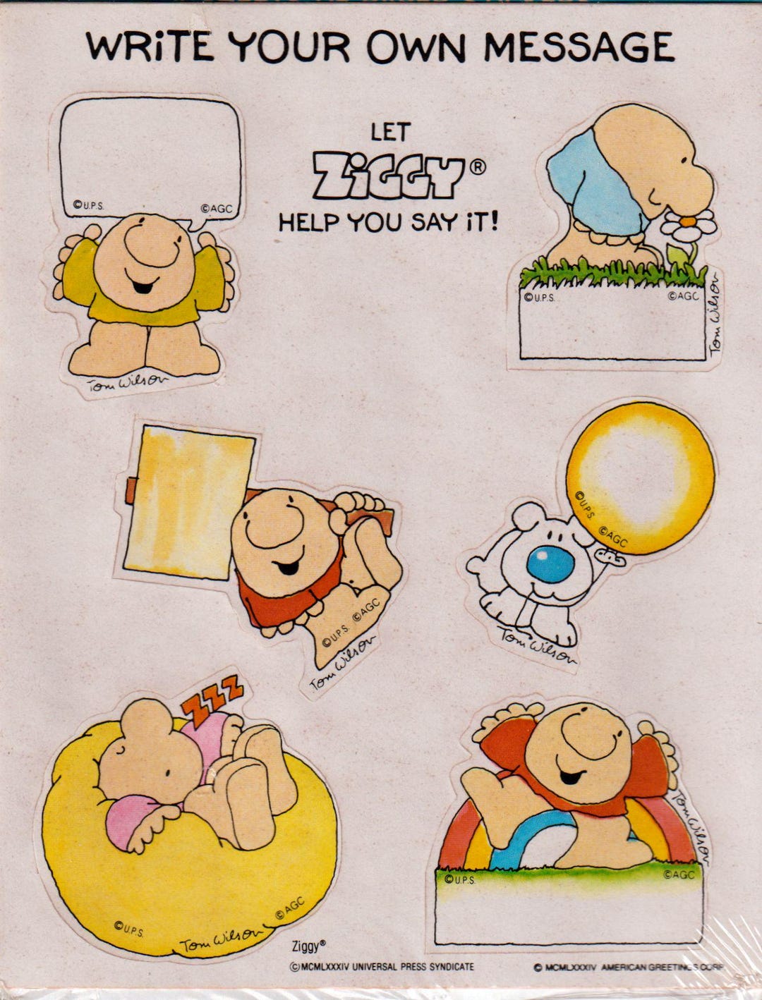 1980s 1990s 2000s Vintage Ziggy Write Your Own Message Personalized ...