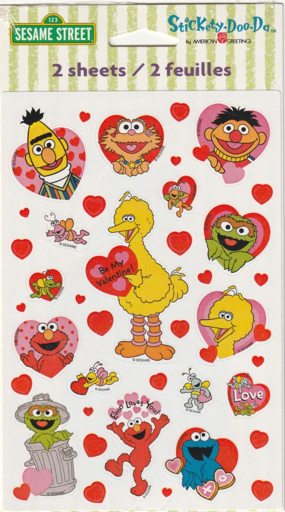 Vintage 2001 Sesame Street Sticker Sheet of Elmo Cookie - Etsy