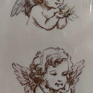 Vintage 1980s 1990s 2000s Hallmark Cherub Angels Sticker Sheet, Cute ...