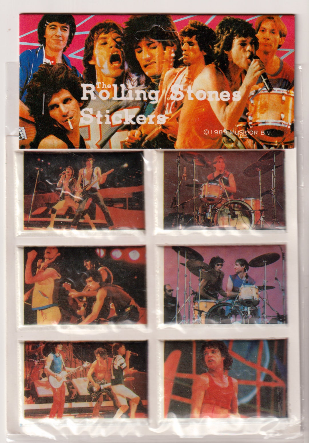 1980s Vintage "the Rolling Stones" Puffy Stickers in Sealed Package ...