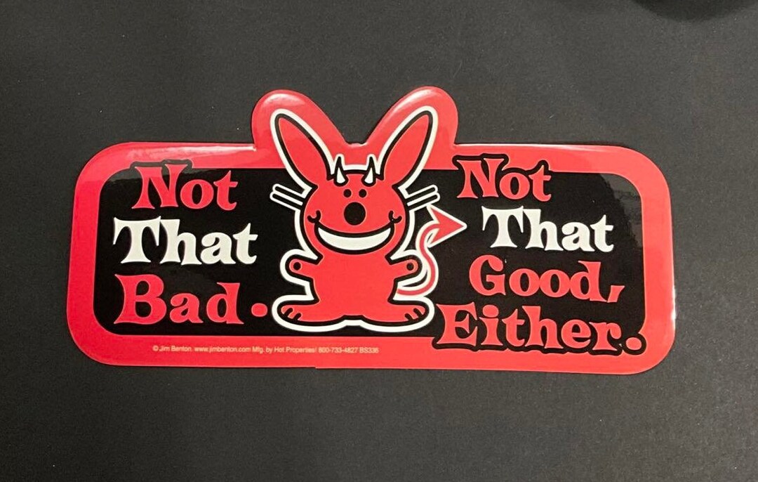 Vintage 1980s 1990s 2000s Stickers: Jim Benton's It's Happy Bunny ...