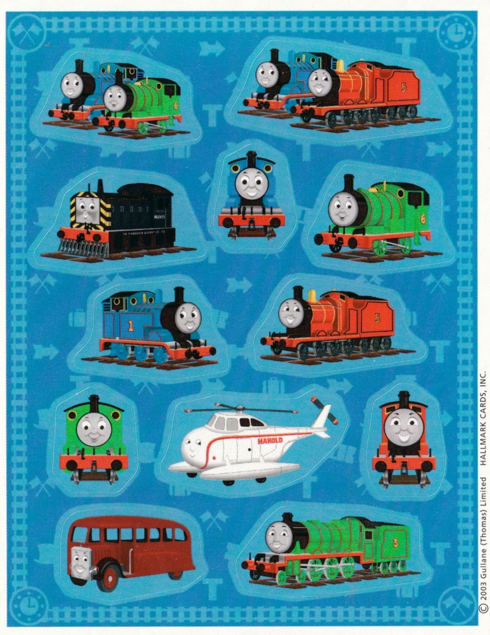 Vintage 1980s 1990s 2000s Hallmark Sticker Sheet: Thomas the Tank ...