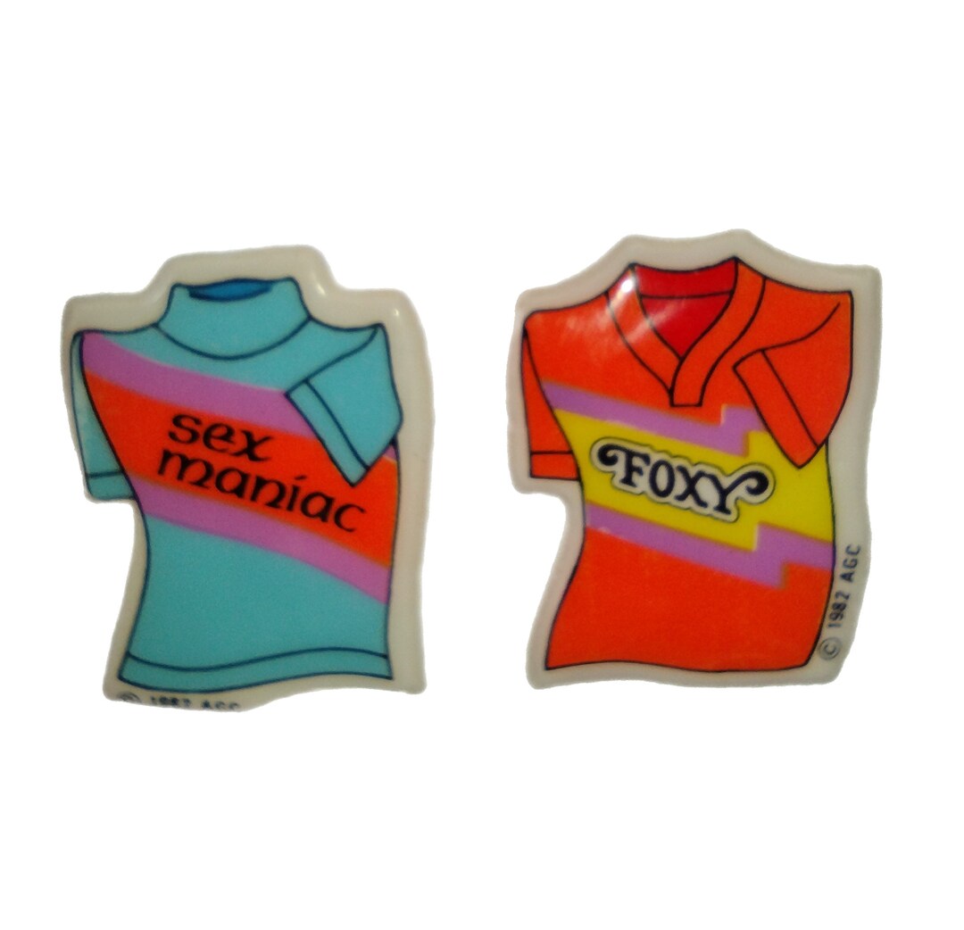 1980s Vintage Agc Sex Maniac And Foxy Polo Shirt Puffy Etsy
