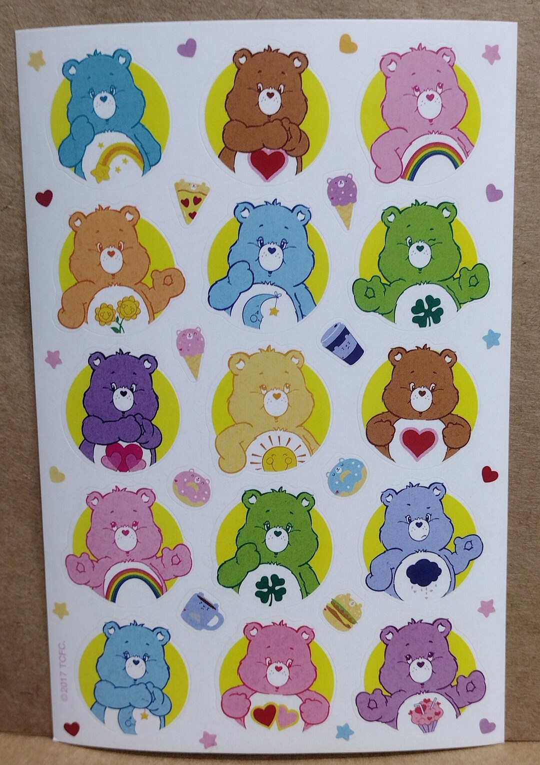 Vintage 2000s Care Bears Sticker Sheet Vintage Inspired - Etsy