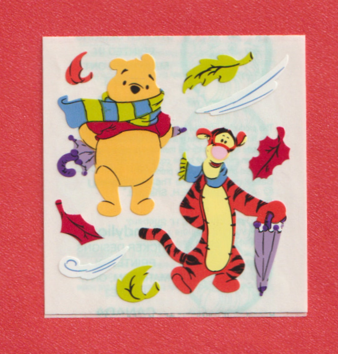 Vintage Sandylion Winnie the Pooh and Tigger on a Windy Fall Day in ...