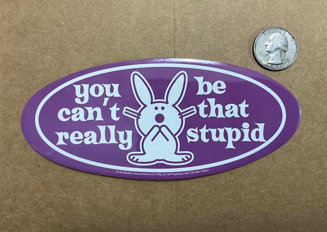 Vintage 1980s 1990s 2000s Stickers: Jim Benton's It's Happy Bunny ...