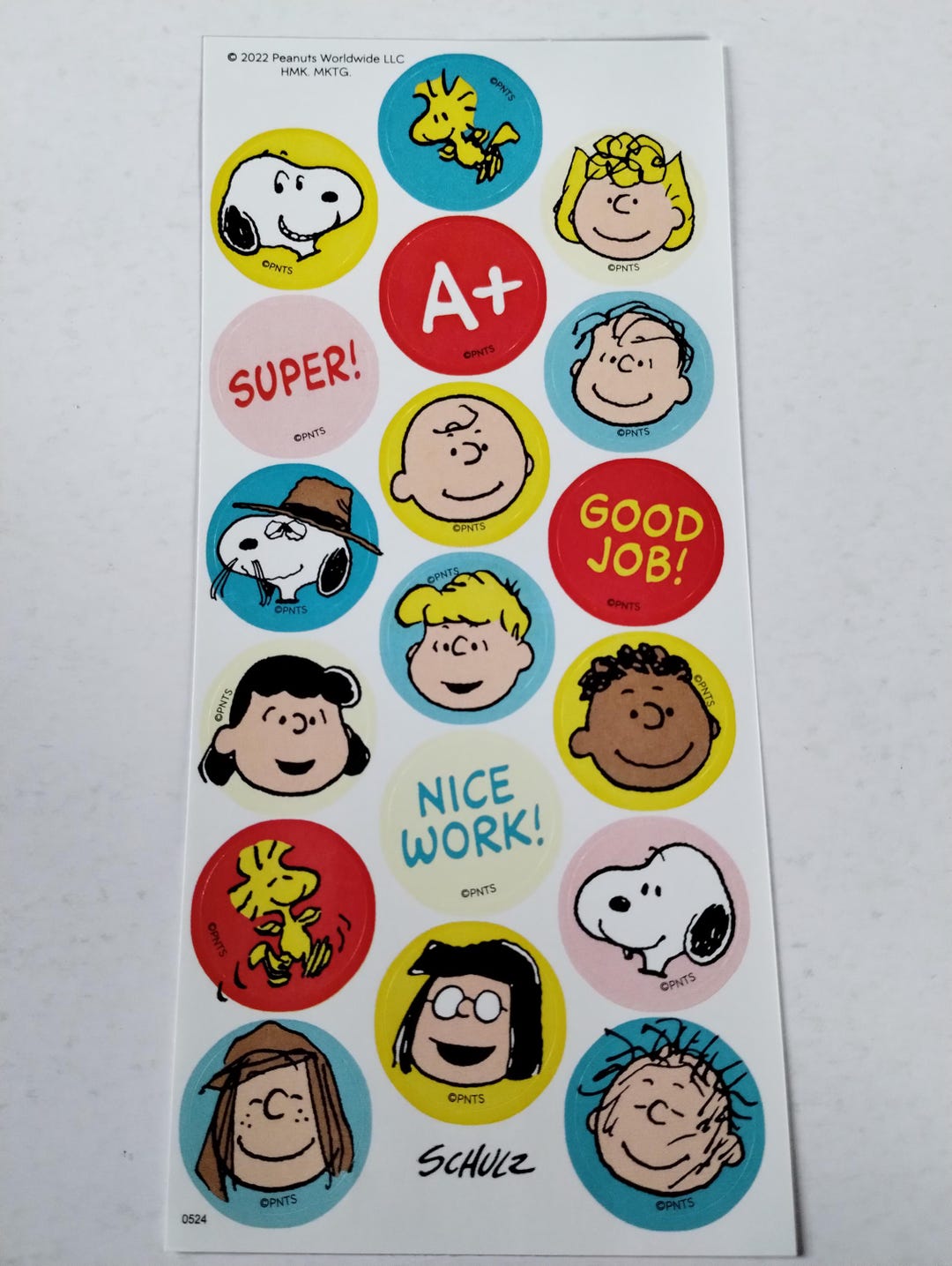 Vintage 1980s 1990s 2000s Sticker Sheet: Hallmark Peanuts, Featuring ...