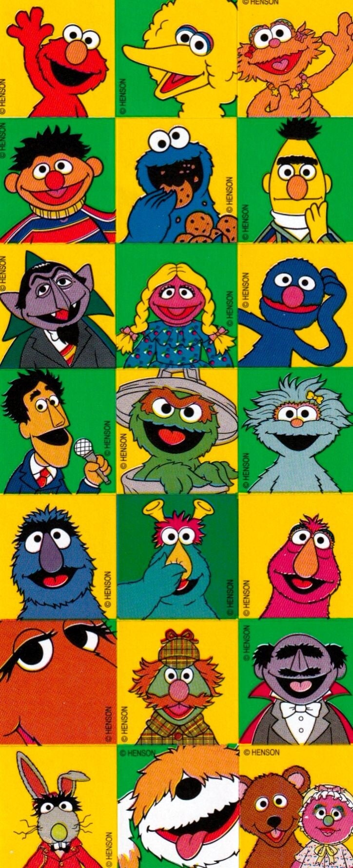 Vintage 1980s 1990s 2000s Sesame Street Sticker Sheet of the More Rare ...