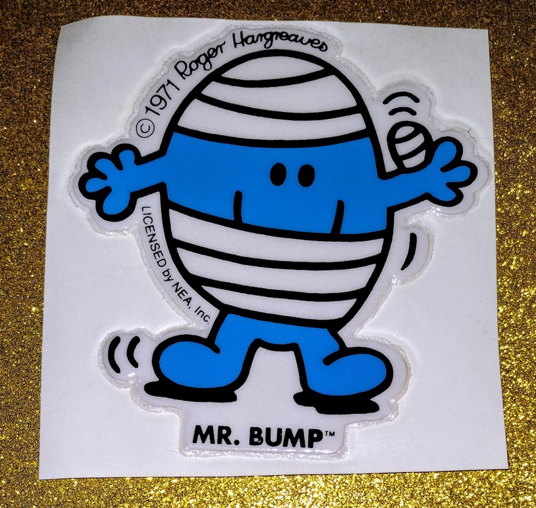 1970's 1980s Vintage Mr. Bump by Roger Hargreaves Puffy Sticker, Very ...