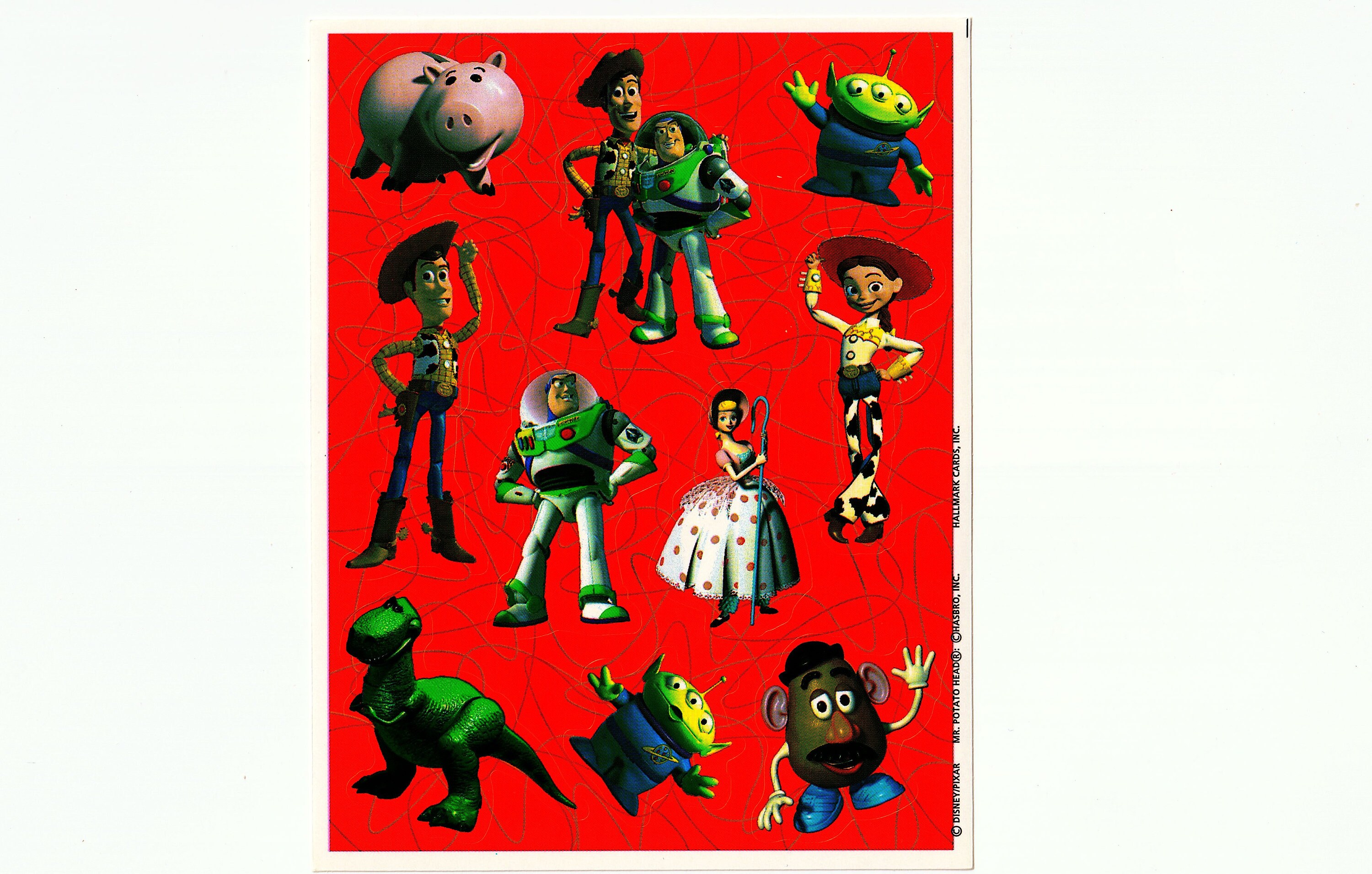 Vintage 1990s Red Hallmark Toy Story Sticker Sheet Mr Potato | Etsy