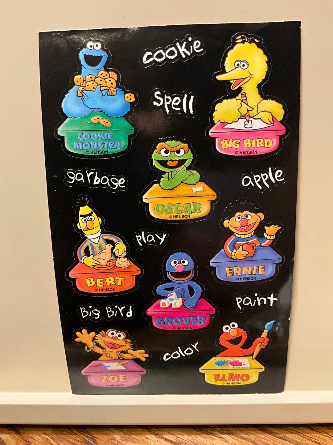 Vintage 1980s 1990s 2000s Sesame Street Sticker Sheet, Rare, Sandylion ...
