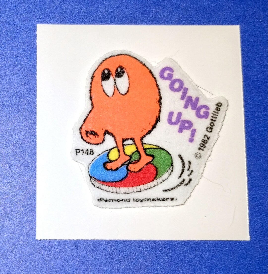 1980s Vintage Qbert Video Arcade Game Sticker, Q*bert, Puffy, Flocked ...