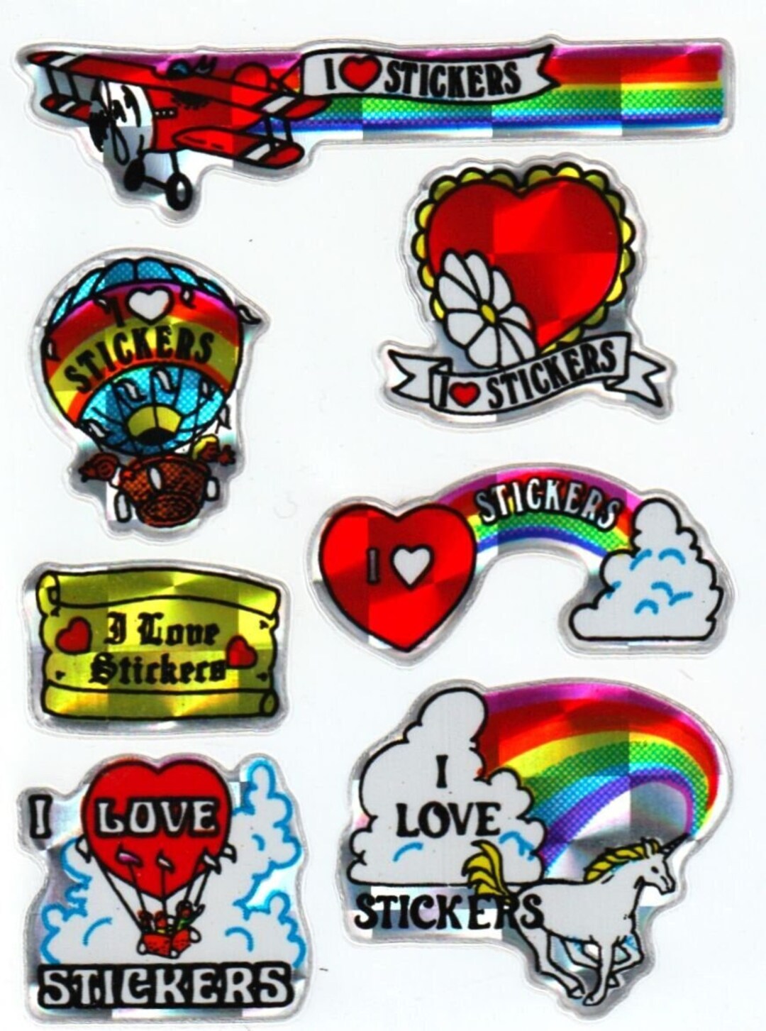 Vintage 1980s 1990s 2000s Kodak Photo Sticker Sheet, Prismatic From ...