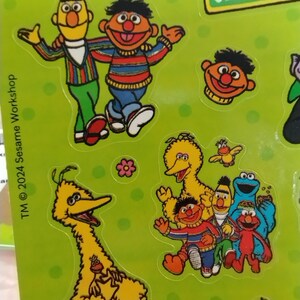 Sesame Street Characters Sticker Sheet of Elmo, Cookie, Ernie, and Big ...