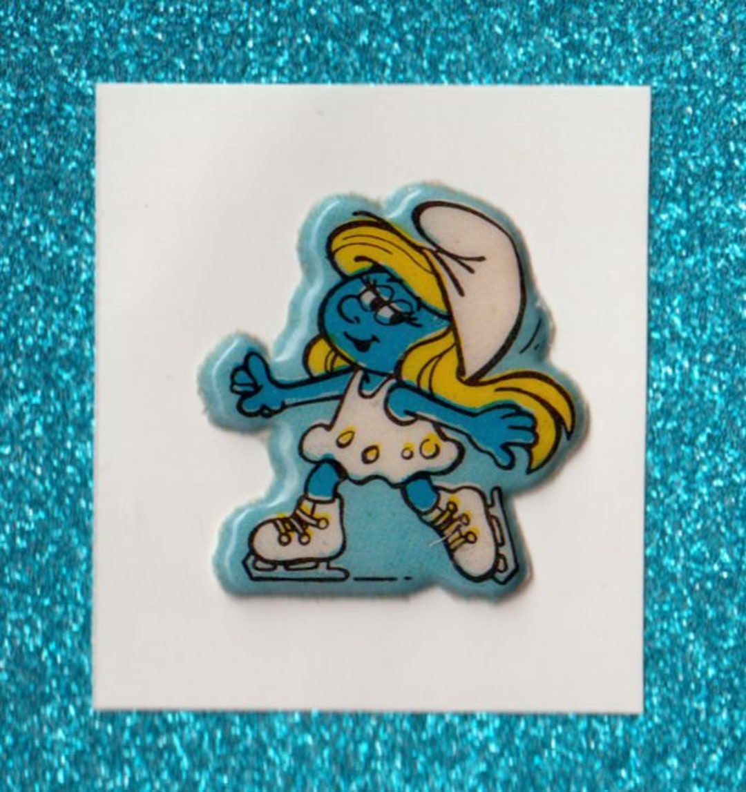 1980s 1990s 2000s Vintage Smurfette Ice Skating Puffy Sticker, Rare and ...